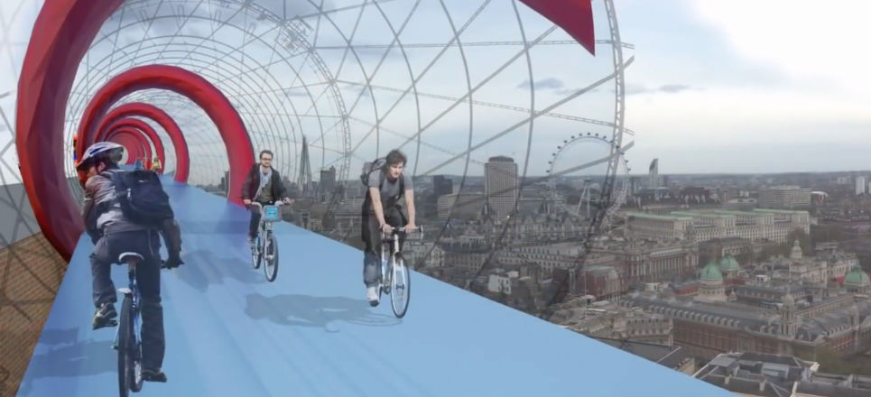Video: Arquitectos británicos proponen ciclopistas elevadas en Londres | Aristegui Noticias