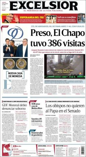 Titulares de prensa mexicana del 15 de octubre 2015 | Aristegui Noticias