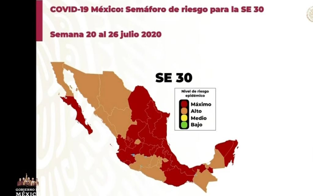 Regresa semáforo de riesgo de Covid-19; mayoría de estados, en alerta ...