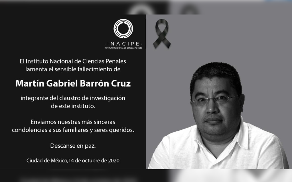 Fallece Martín Gabriel Barrón Cruz | Fotonota | Aristegui Noticias