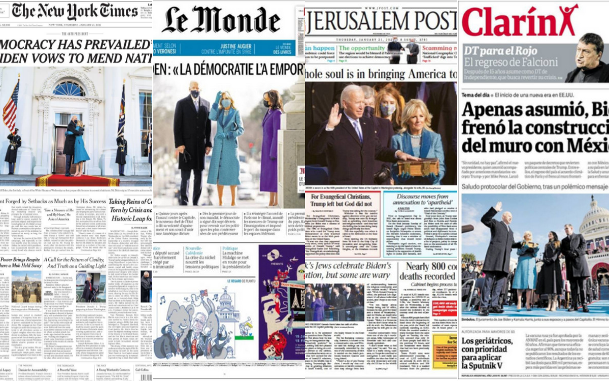 Así informaron los periódicos del mundo la llegada de Biden a la ...