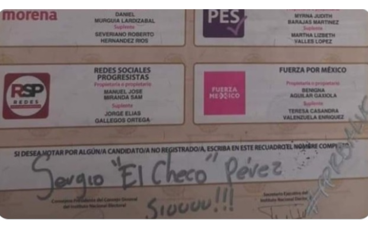 En los memes y, boleta electoral, también se impuso Sergio Pérez ...
