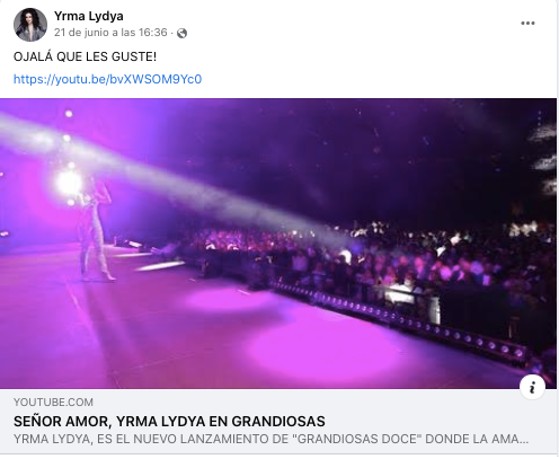 La cantante Yrma Lydya fue reconocida en el Senado y Cámara de ...