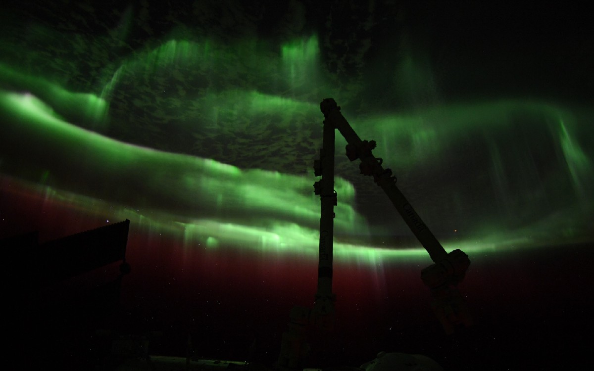 Espectáculo espacial: Así se ven las aurora boreales desde la Estación ... Espectáculo espacial: Así se ven las aurora boreales desde la Estación ...