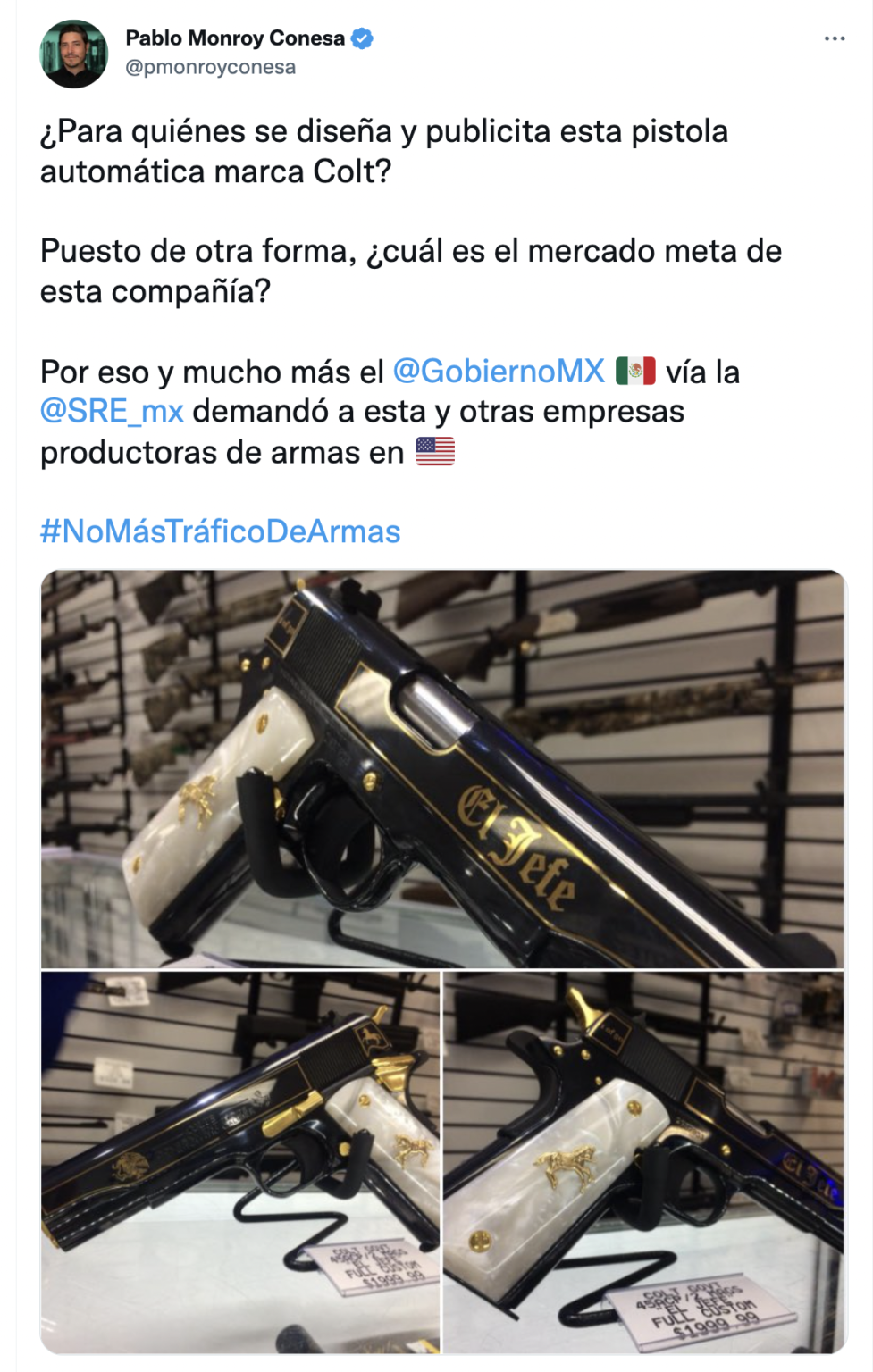 'El Jefe', la pistola de Colt que enloquece a los narcos mexicanos ...