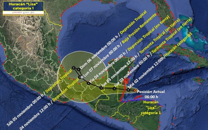 Tormenta tropical 'Lisa' se intensifica a huracán | Conoce los estados que afectará | Aristegui ...