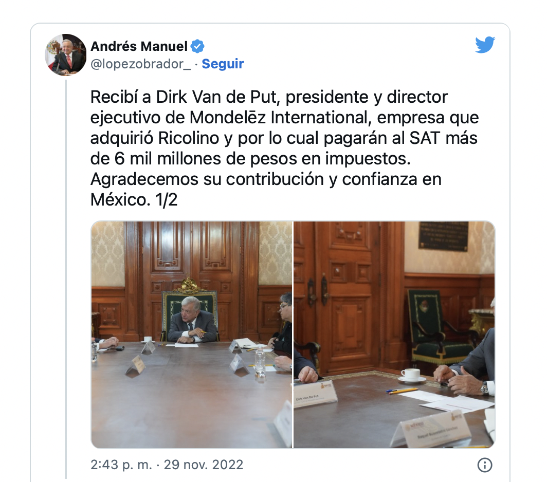 Mondelēz aclara que Bimbo pagará los impuestos por la venta de Ricolino ...