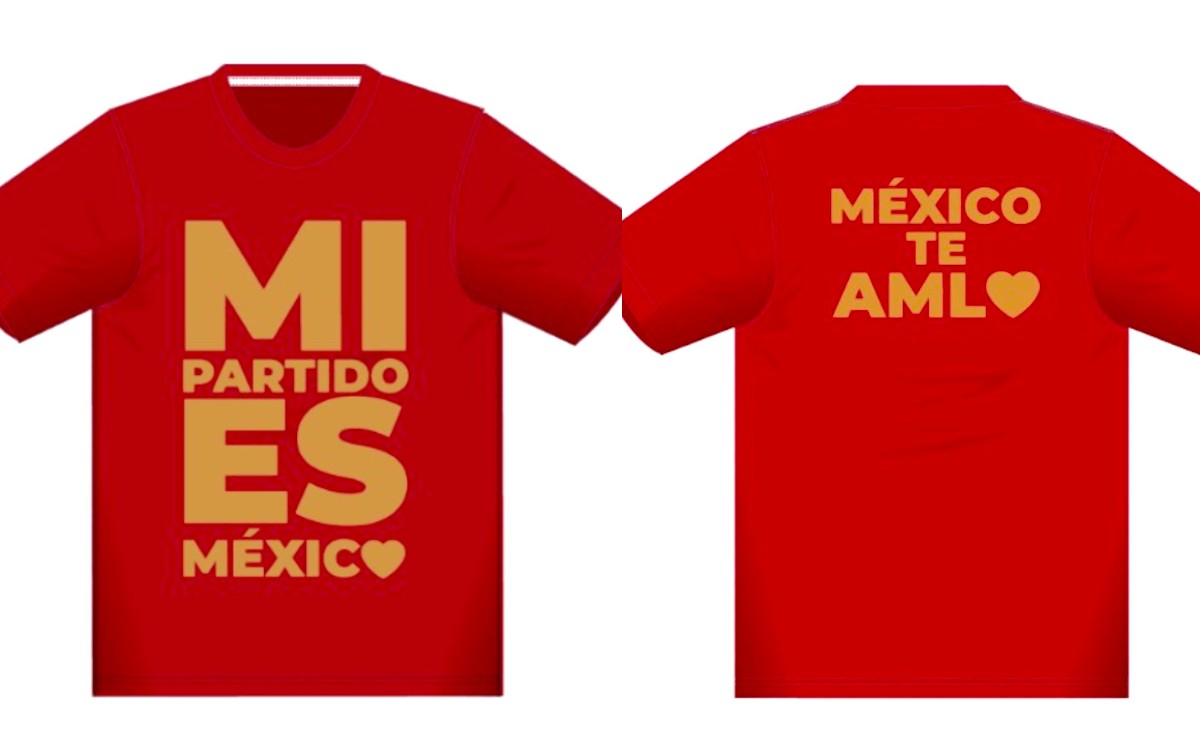 Presenta AMLO camiseta no oficial para marcha del domingo | Aristegui ...