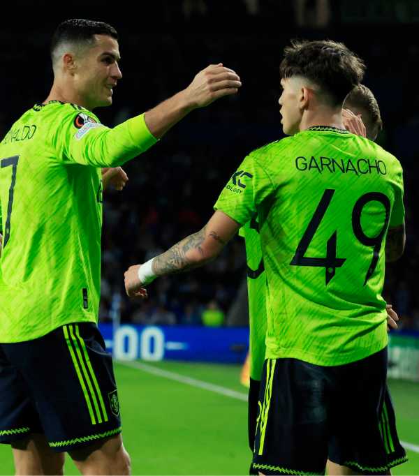 Pase de Ronaldo, tiro cruzado y gol: el sueño de Garnacho | Aristegui ...