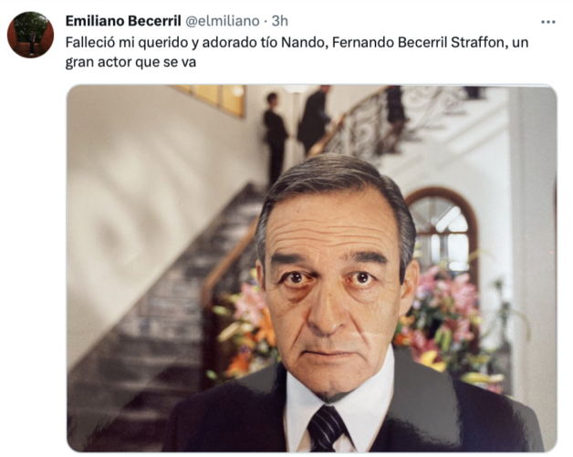 Muere el primer actor Fernando Becerril a los 78 años | Aristegui Noticias