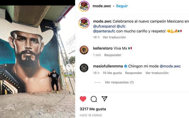 Dedican mural a 'El Pantera', nuevo campeón mexicano de la UFC ...