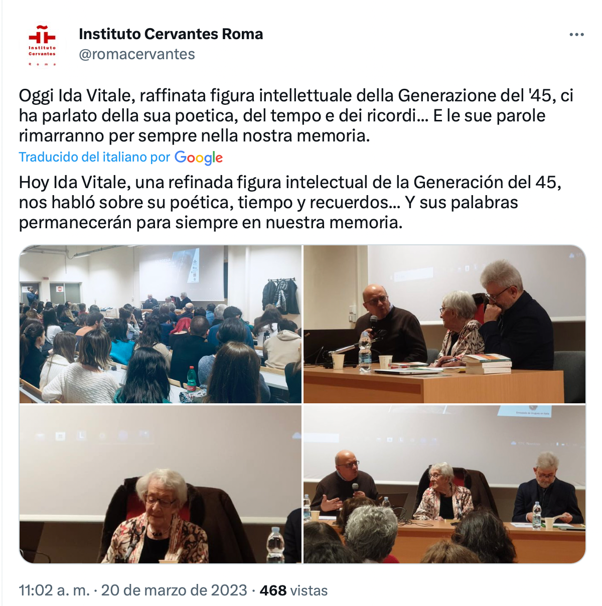 A casi un siglo vida, "revitalizada y con mucha energía": poetisa Ida ...