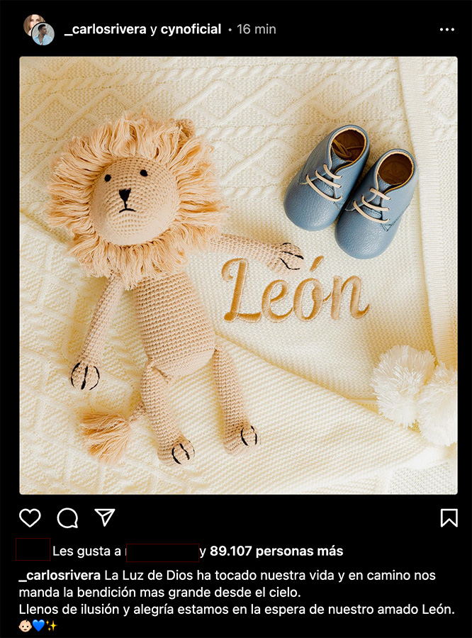 Carlos Rivera y Cynthia esperan a su primer hijo | Aristegui Noticias