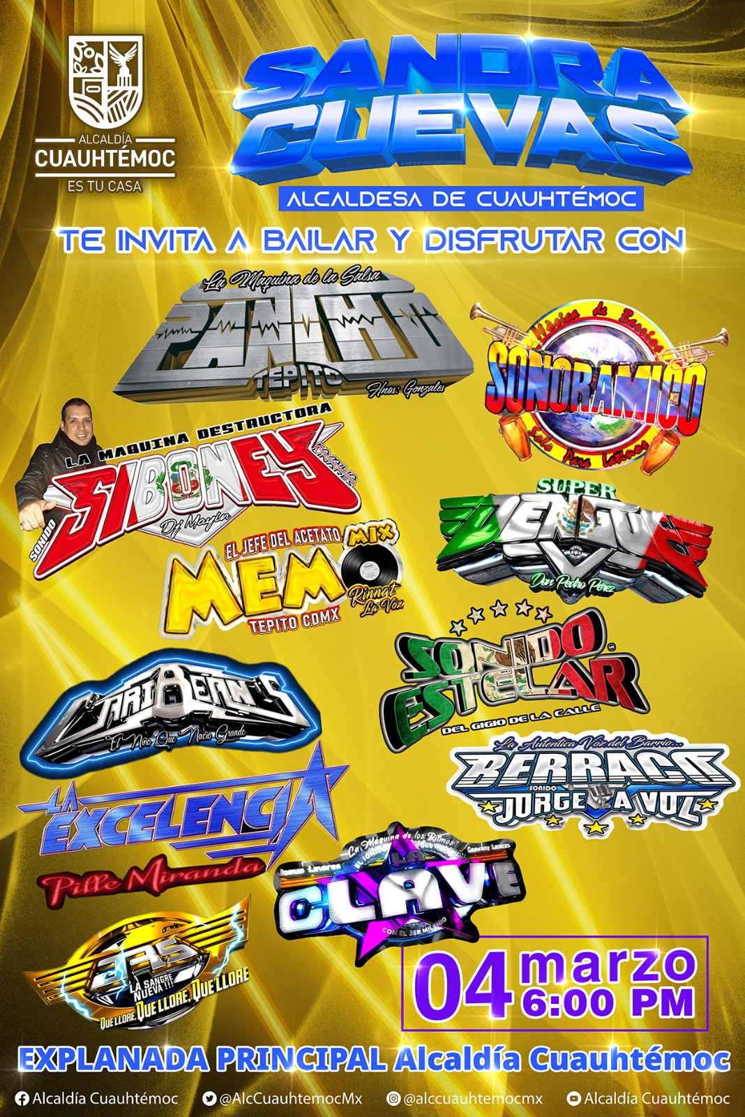 Sandra Cuevas anuncia 'Guerra de Sonideros' en explanada de la Cuauhtémoc | Aristegui Noticias