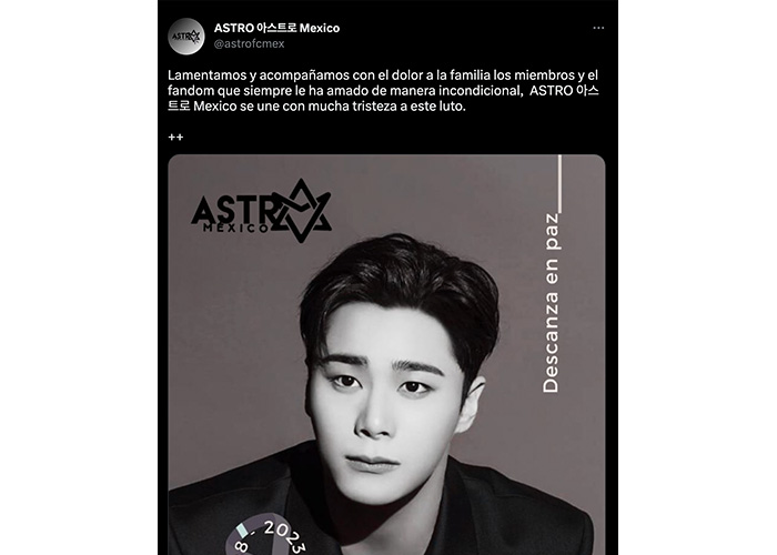 ‘Aroha’, fans de ASTRO, se despiden de Moonbin - Lado.mx