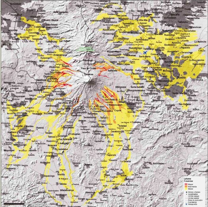 Estos son los mapas de peligro del Popocatépetl | Aristegui Noticias