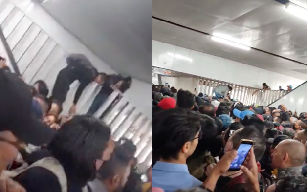 Estampida en Metro Pantitlán por suspensión de servicio | Video | Aristegui Noticias