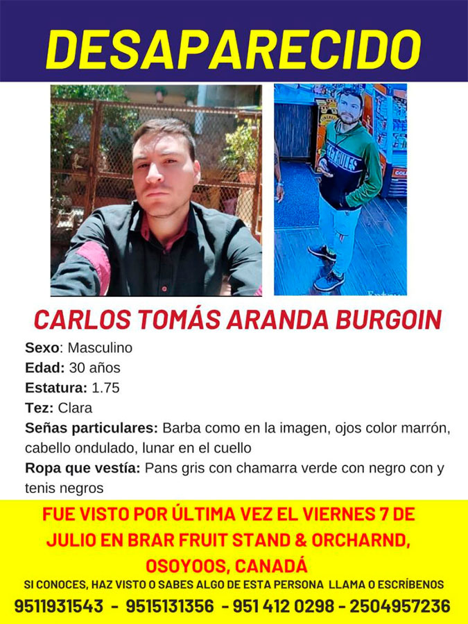 Consulado activa protocolos de búsqueda por mexicano desaparecido en ...