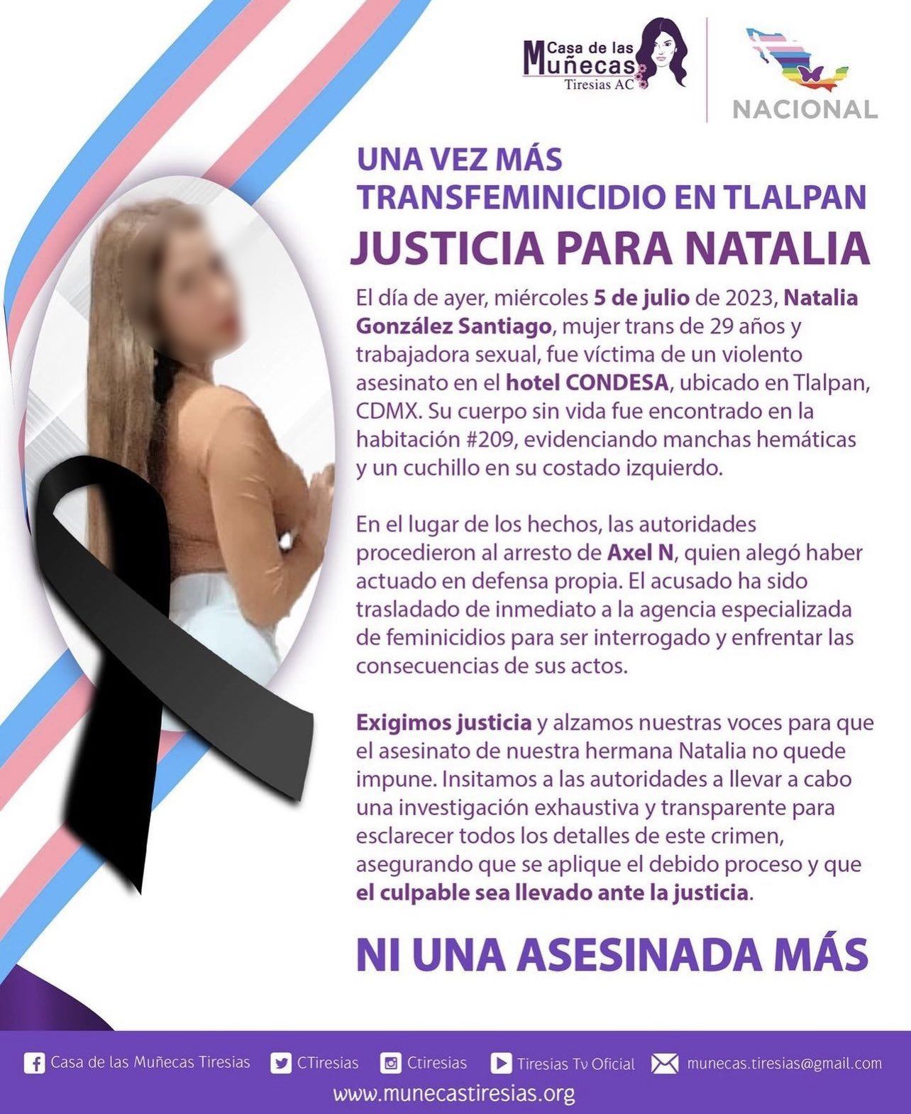 Exigen Justicia Por Asesinato De Natalia Trabajadora Sexual Trans
