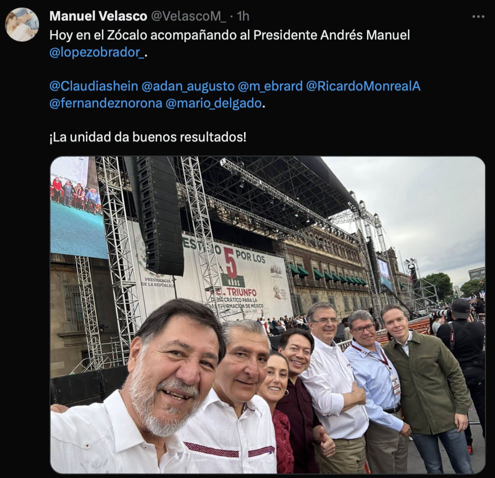 Aspirantes presidenciales celebran unidos con AMLO en el Zócalo ...