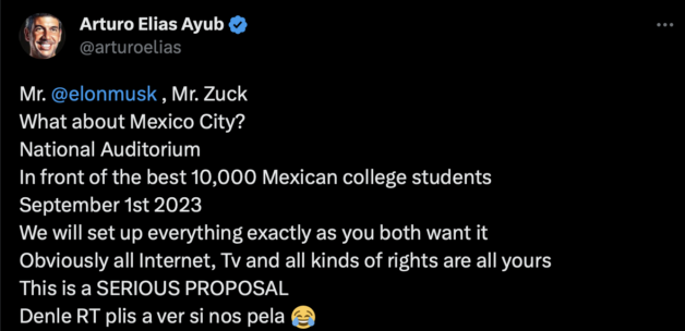 ¿Musk y Zuckerberg pelearán en el Auditorio Nacional? Esto dice Elías Ayub | Aristegui Noticias