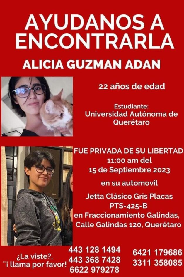 ¿La has visto? Alicia Guzmán Adán, estudiante de la UAQ, desapareció el ...