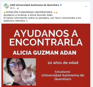 ¿La has visto? Alicia Guzmán Adán, estudiante de la UAQ, desapareció el ...
