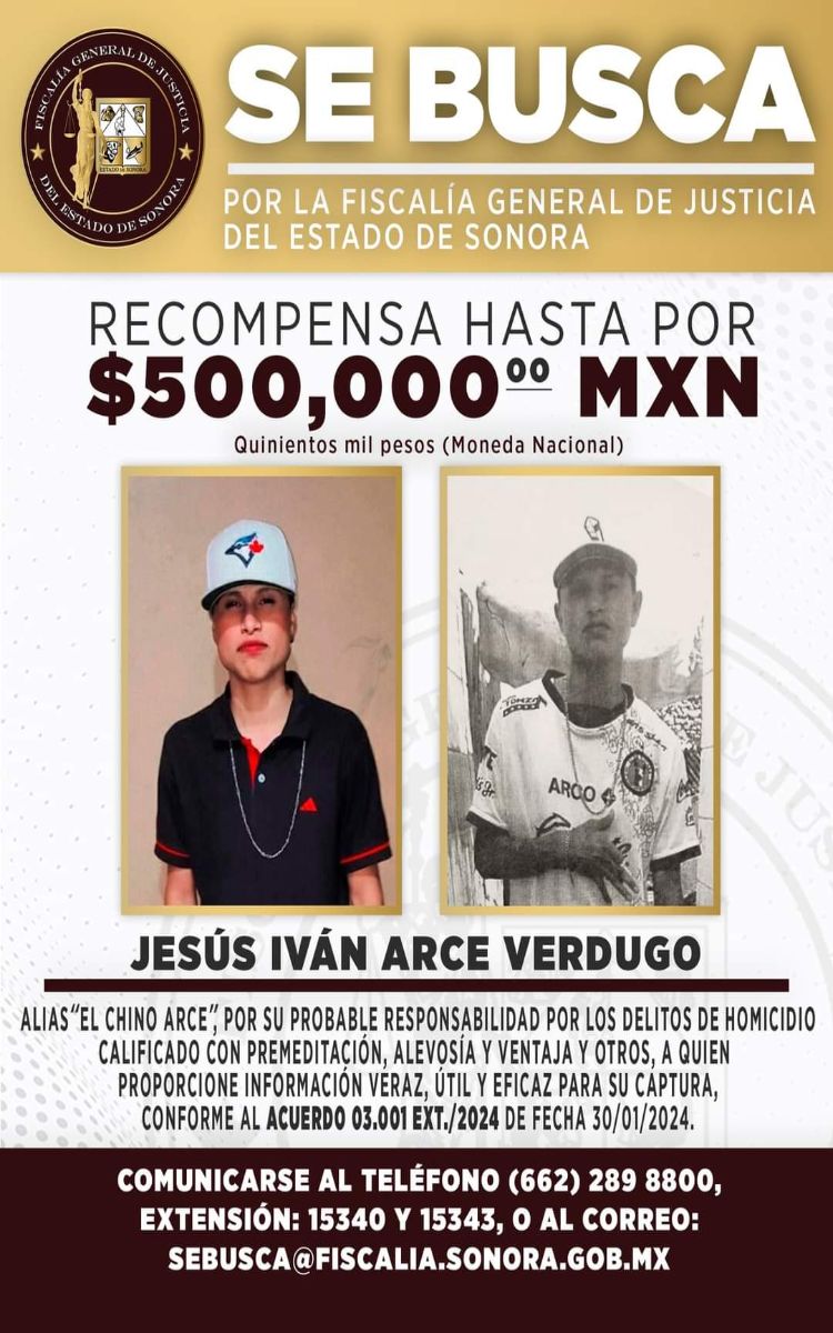 Ofrece FGE Sonora bolsa de 3 mdp por recompensas de búsqueda de 6 ...