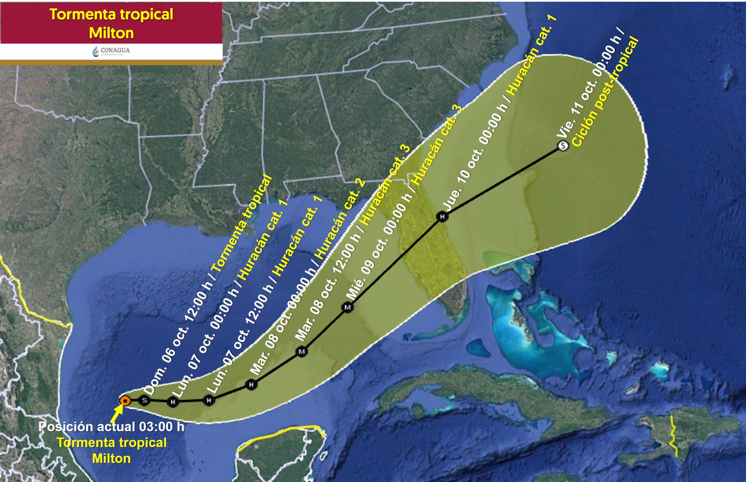 Tormenta Milton amenaza seis estados del país con lluvias intensas ...