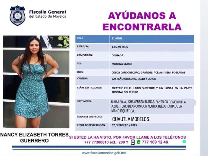 'Desaparecida, pero no olvidada': Familia de Nancy Elizabeth durante ...