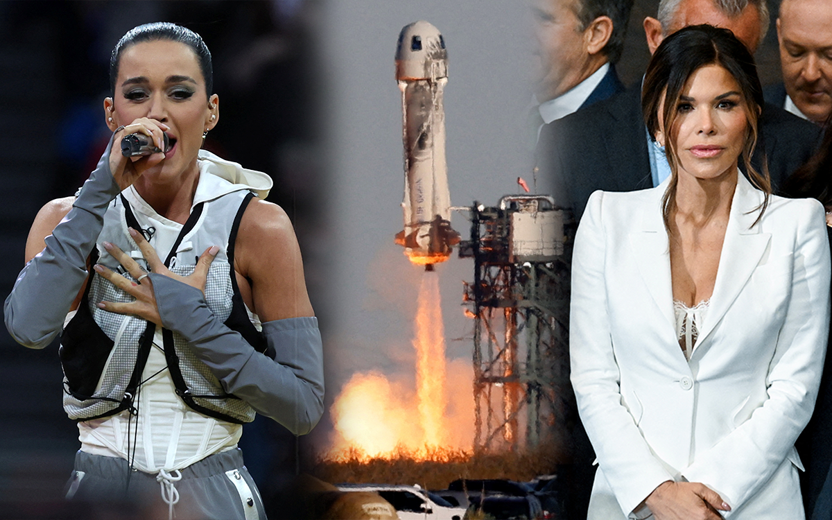 Katy Perry y prometida de Jeff Bezos, pasajeras del próximo vuelo al espacio de Blue Origin ...