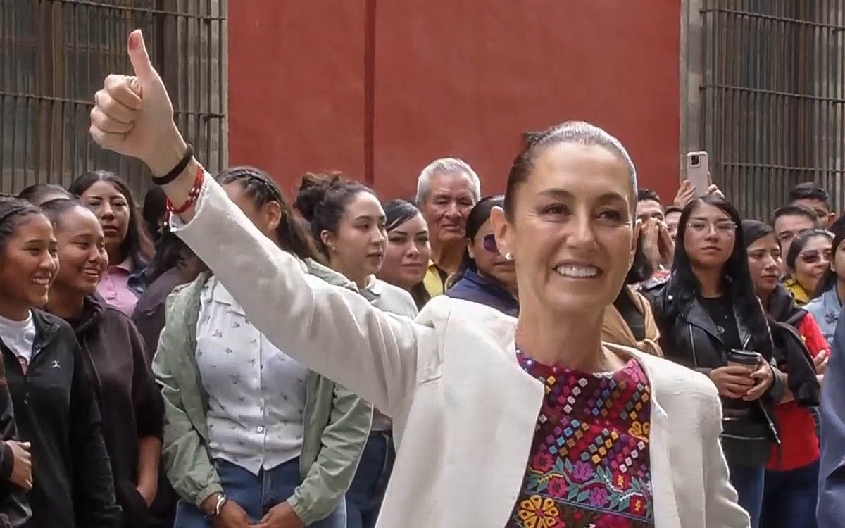 '¡Que viva la democracia!': Sheinbaum vota en la primera elección ...
