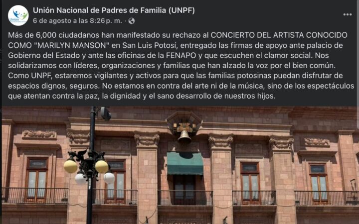 Video | Ve completo el concierto de Marilyn Mason en San Luis Potosí ...