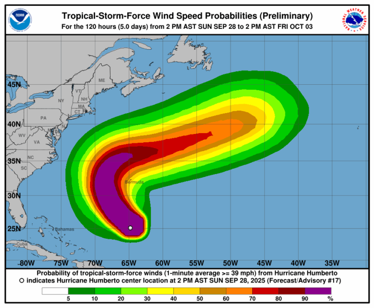 Tropical Imelda cerca de Florida; Humberto es huracán categoría 4 | EU ...